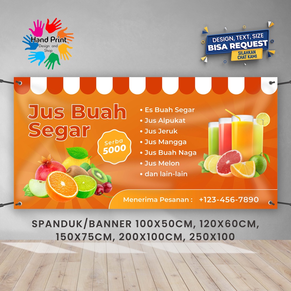 Jual SPANDUK BANNER Jus Buah Smoothies Bisa Request Desain | Shopee ...
