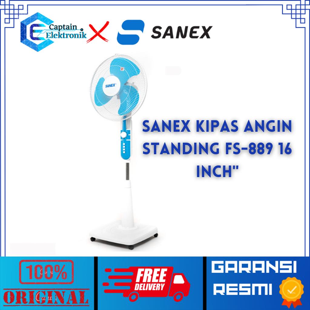 Jual Sanex Kipas Angin Standing FS 889 FS889 FS-889 16 Inch" Original | Shopee Indonesia