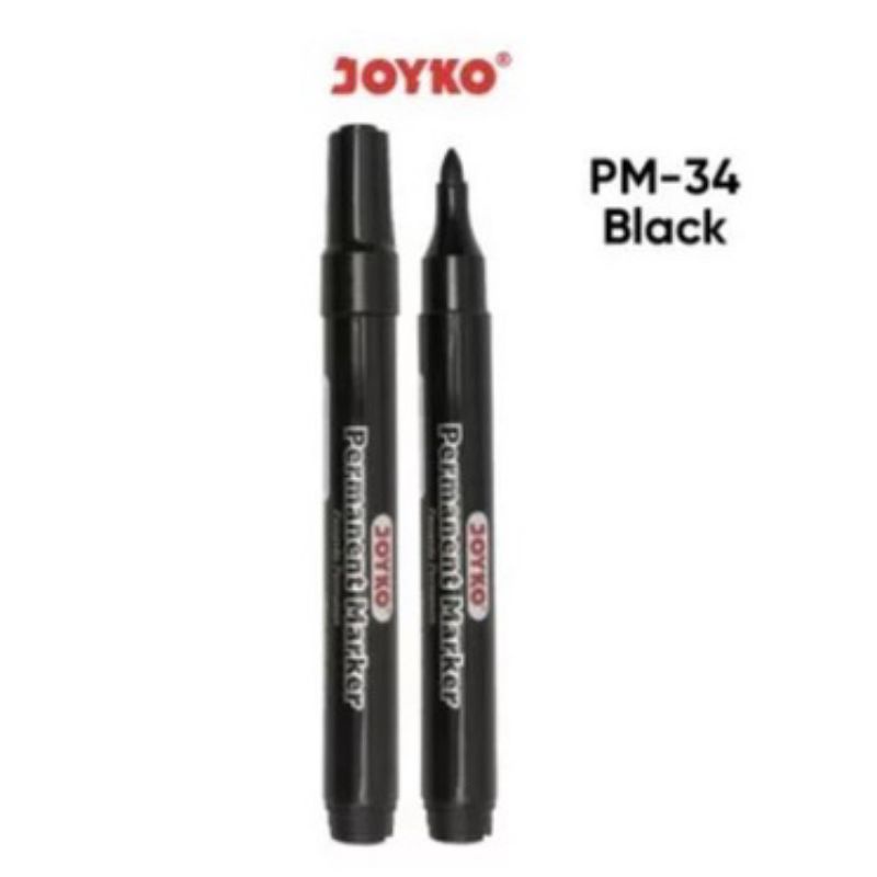 Jual Spidol Permanent Marker Joyko PM 34 12pcs/pak | Shopee Indonesia