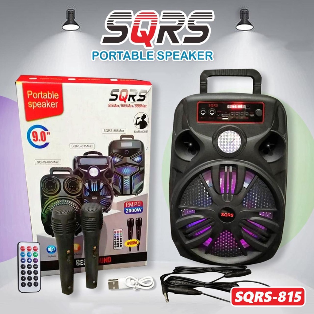 Jual ANP88 Speaker Portable Bluetooth Wireless SQRS815 / Speaker SQRS-815 Bluetooth Plus Dual ...