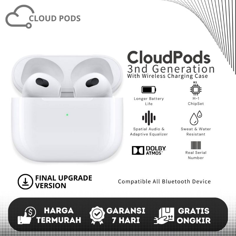 Jual Cloudpods Tws Gen 3 2023 [imei And Serial Number Detectable