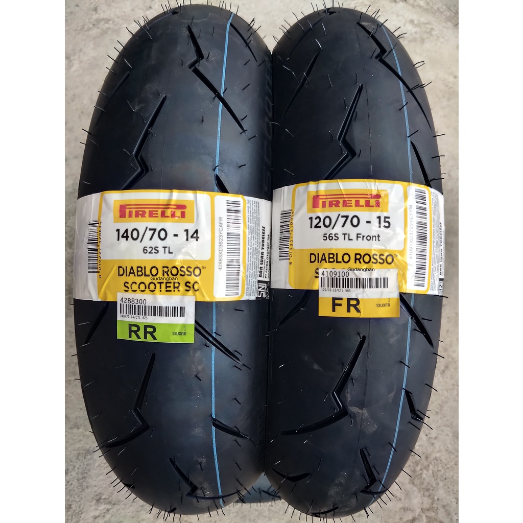 Jual Paket XMAX Pirelli Diablo Rosso Scooter SC 120 70 15 dan 140 70 14 Ban Luar Tubeless SOFT ...