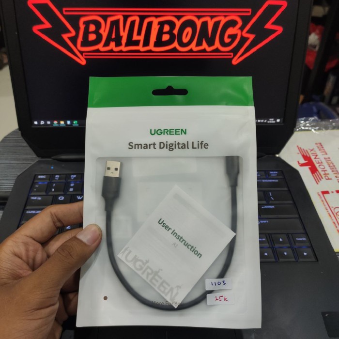 Jual UGREEN USB 2.0 A to Micro USB Cable Nickel Plating 0.25mtr | Shopee Indonesia