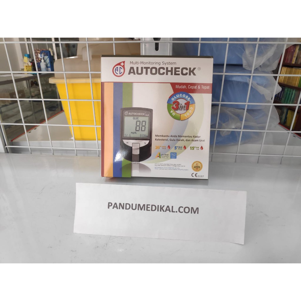 Jual ALAT CEK DARAH 3 IN 1 AUTOCHECK , GULA , ASAM , URAT , KOLESTEROL ...