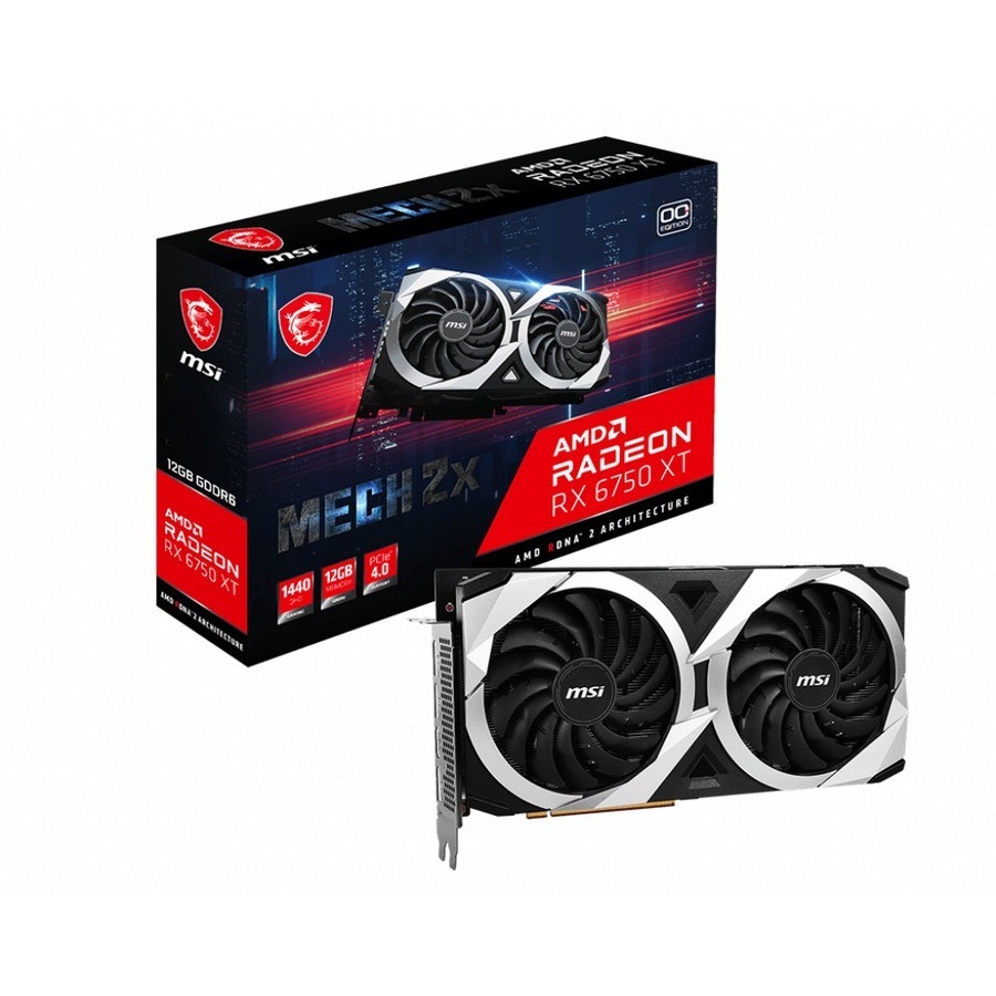 Jual MSI RADEON RX 6750 XT MECH 2X OC 12GB GDDR6X | Shopee Indonesia