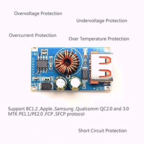 Jual (OML) Modul Step Down Usb Dc 12v 24v Ke 5v Qc3.0 Quick Charge ...