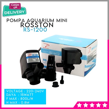 Jual Pompa Air Aquarium Rosston RS 1200 Celup Mini Mesin Air Kolam ...
