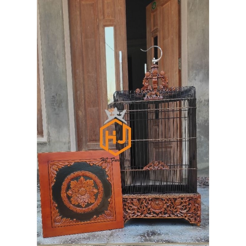 Jual SANGKAR OVAL CUCAK IJO KACER, MURAI, SANGKAR OVAL UKIR REALIF ...