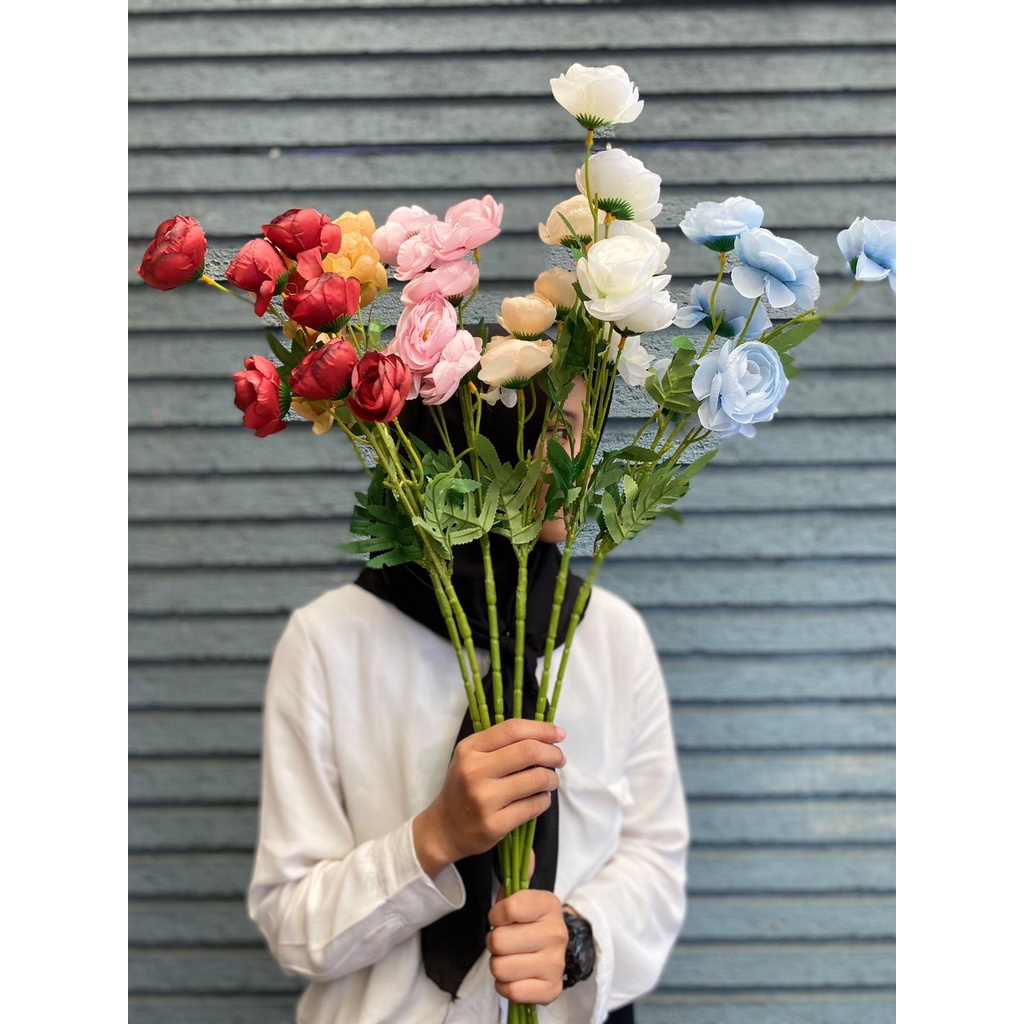 Jual BUNGA CAMELLIA 7 HEADS ARTIFICIAL FLOWER BUNGA MAWAR AESTHETIC ...