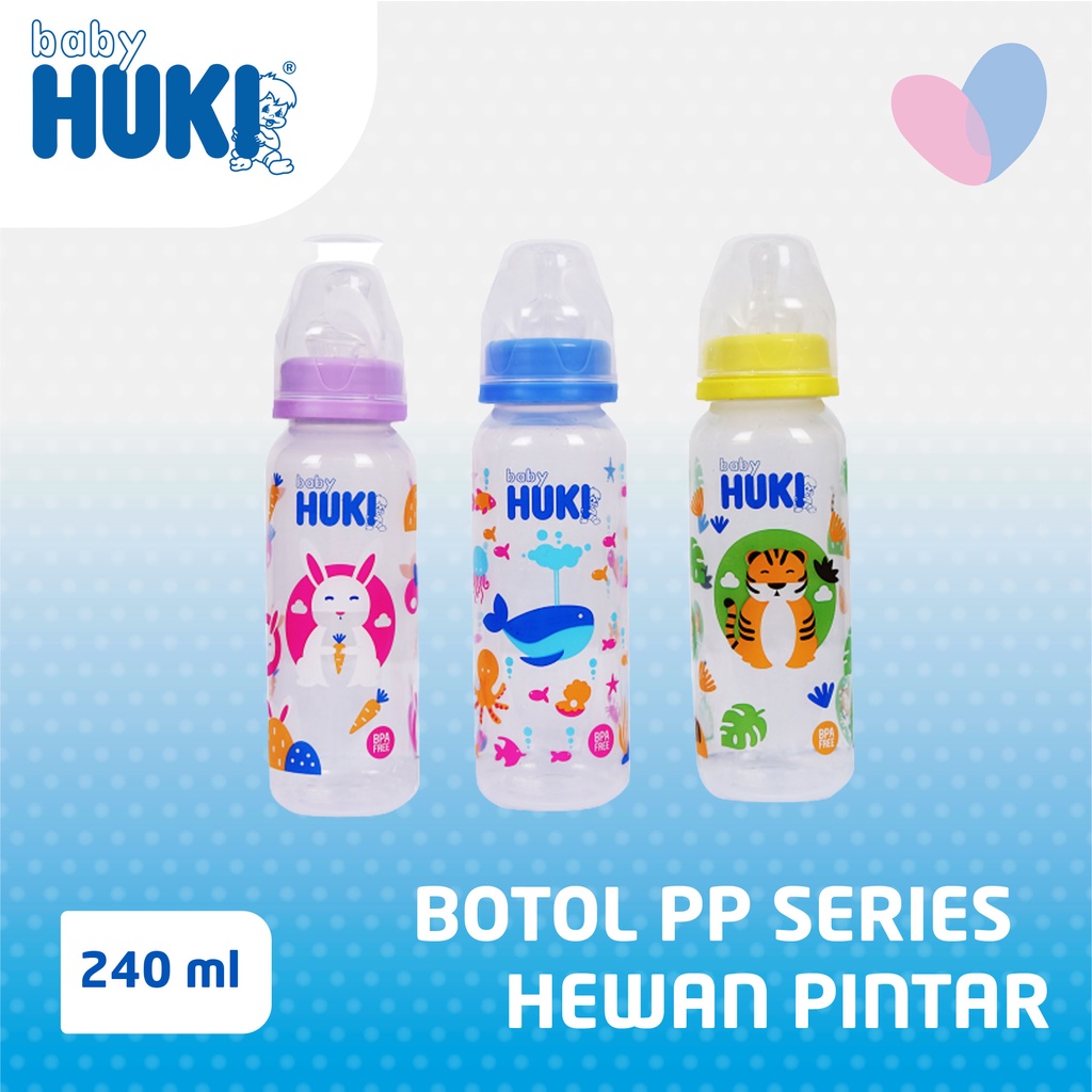 Jual HUKI Botol PP SP Round 240 ML | Shopee Indonesia