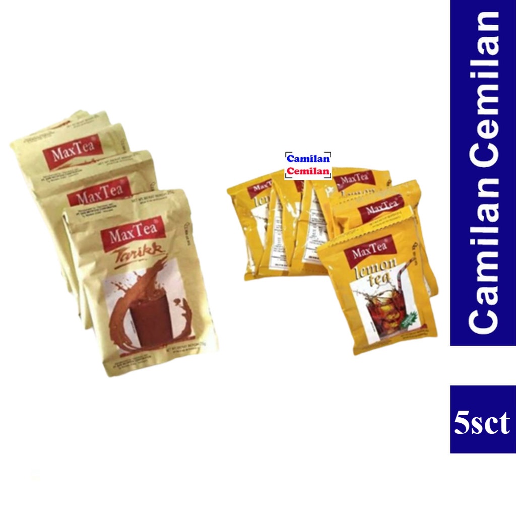 Jual Max Tea Teh Tarik / Lemon Tea Renceng isi 5 sct | Shopee Indonesia