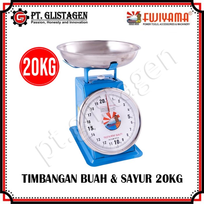 Jual Timbangan Jarum Analog Duduk Mangkok Buah Sayur Fujiyama 20 KG FDS-20B | Shopee Indonesia