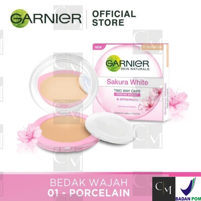 Jual GARNIER SAKURA WHITE FACE POWDER PORCELAIN/NUDE | Shopee Indonesia