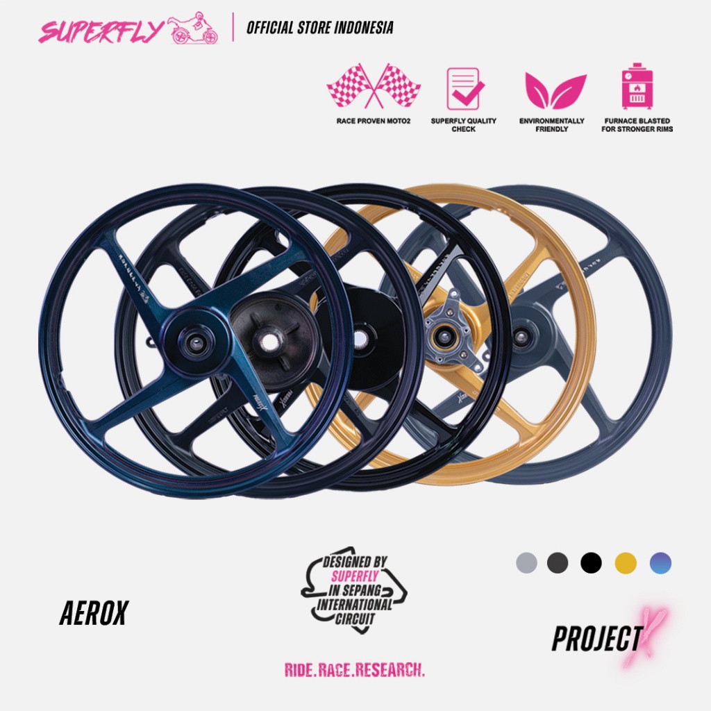 Jual VELG AEROX SUPERFLY PROJECT X | Shopee Indonesia