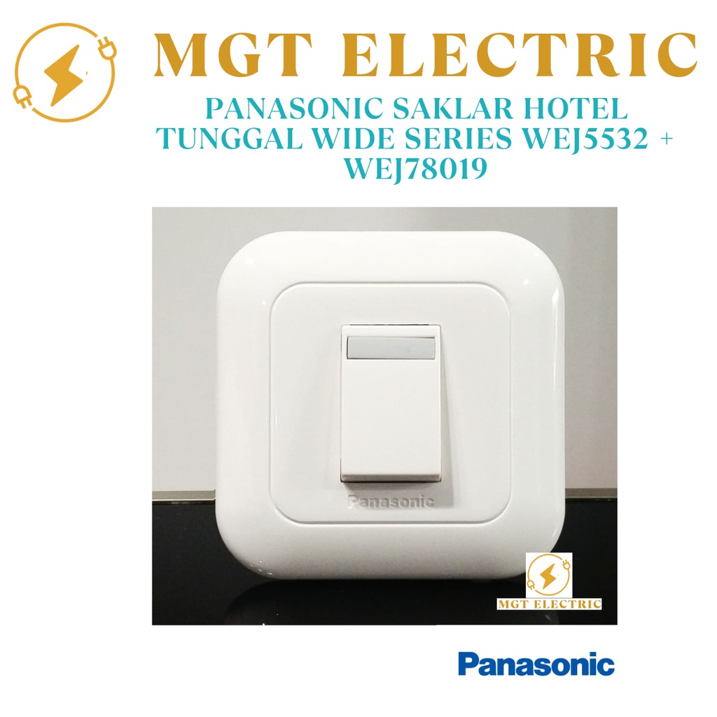 Jual PANASONIC SAKLAR HOTEL TUNGGAL Wide Series WEJ5532 + WEJ78019W ...