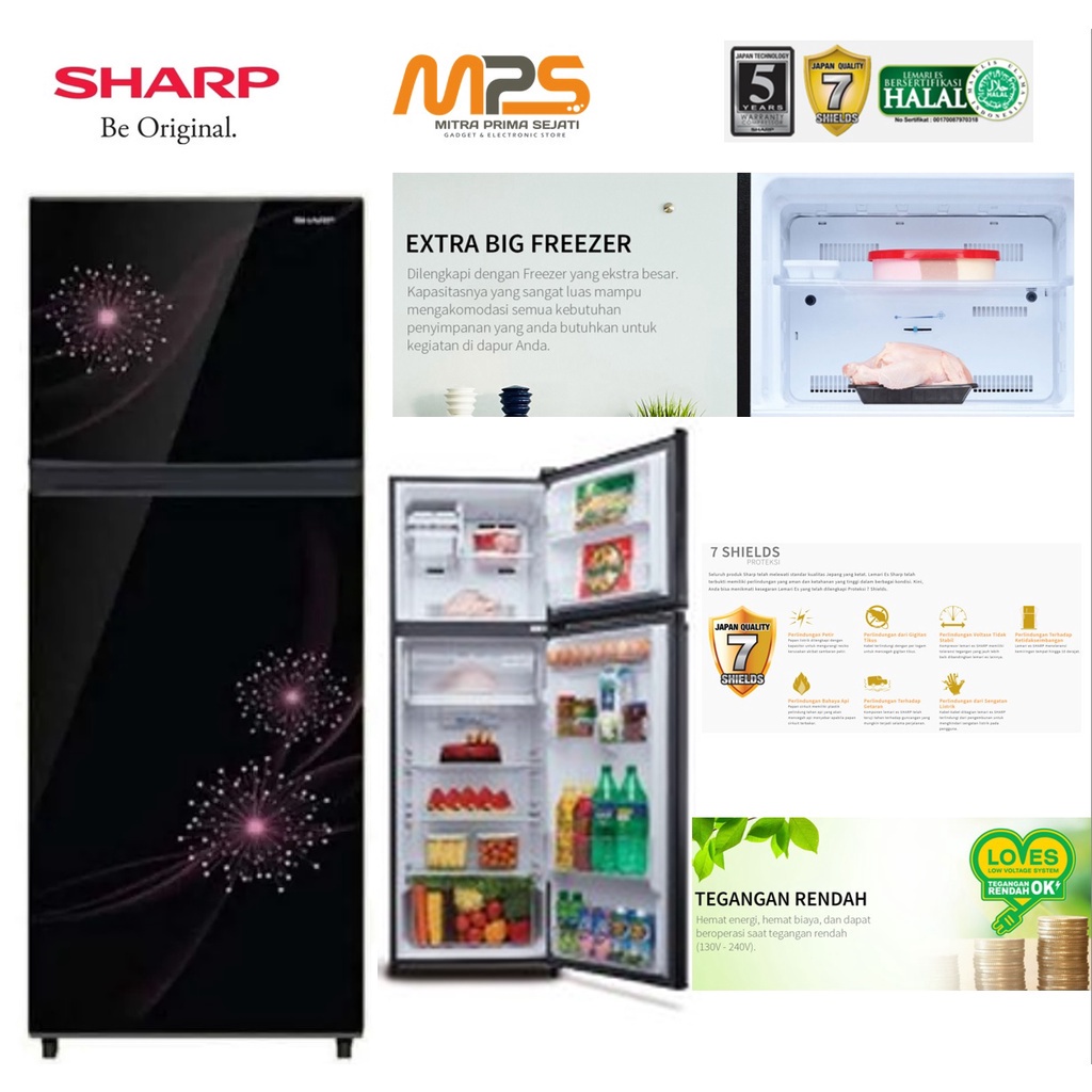 Jual Kulkas 2 Pintu Sharp SJ 237 MG (187-205 Ltr) | Shopee Indonesia