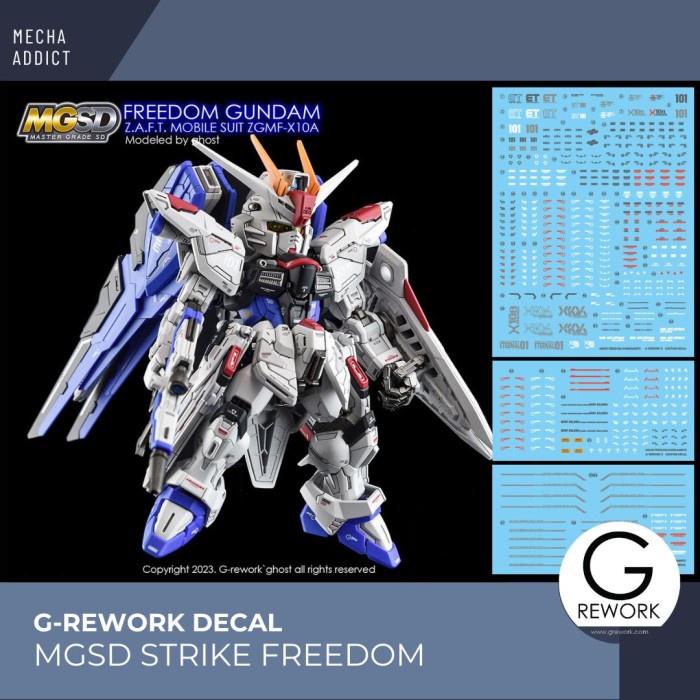 Jual Water Slide Decal MGSD Freedom Gundam by G-rework | Shopee Indonesia