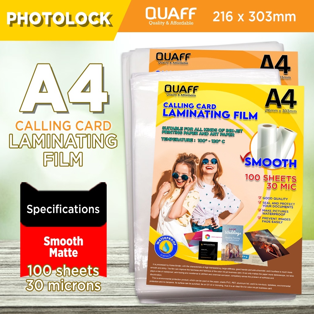 Jual Plastik Mika Laminating Film/QUAFF Calling Card Laminating Film A4 ...