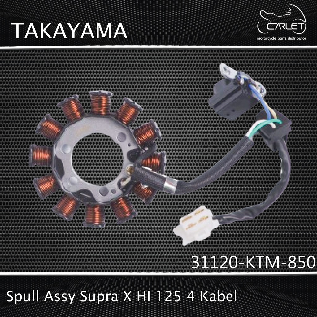 Jual Takayama Spool Spull Stator Assy Komplit Supra X 125 Helm In (4 Kabel) | Shopee Indonesia