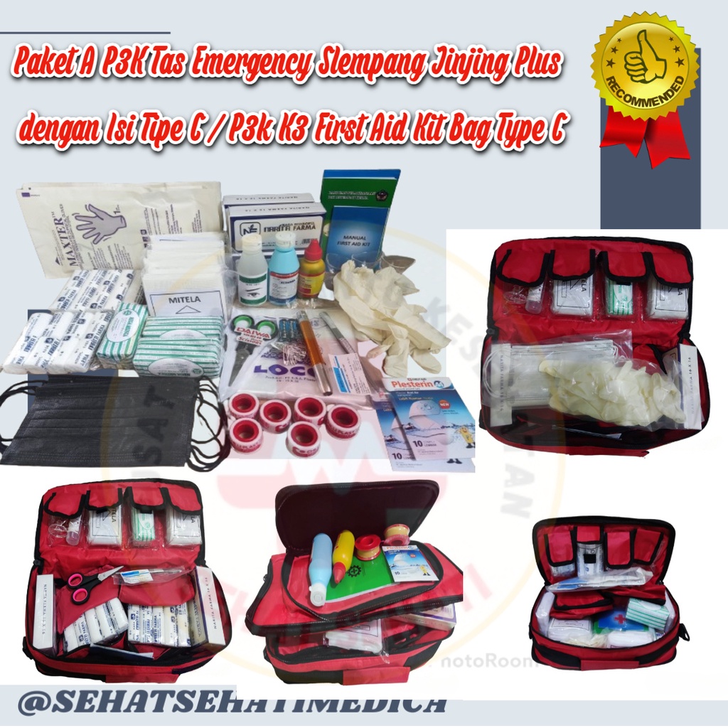 Jual Paket C P3K Tas Emergency Slempang Jinjing Plus dengan Isi LENGKAP Tipe C | Shopee Indonesia