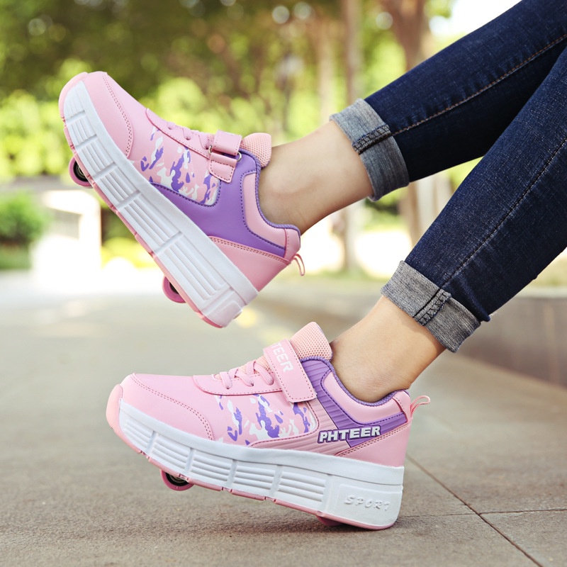 Jual Heelys Sepatu Roda Ganda Anak-anak, Sneaker Berubah Bentuk Roda ...