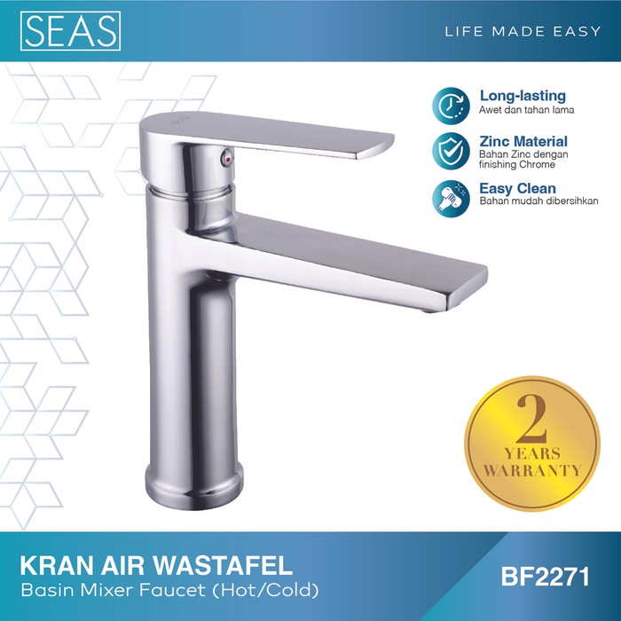 Jual SEAS Keran Air BF2271 | Kran Wastafel Mixer Air Panas Dingin ...