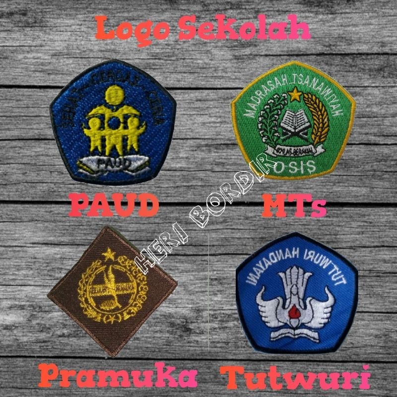 Jual Bordir Bordir Atribut/Logo/Emblem Sekolah Bordir PAUD, MTs ...