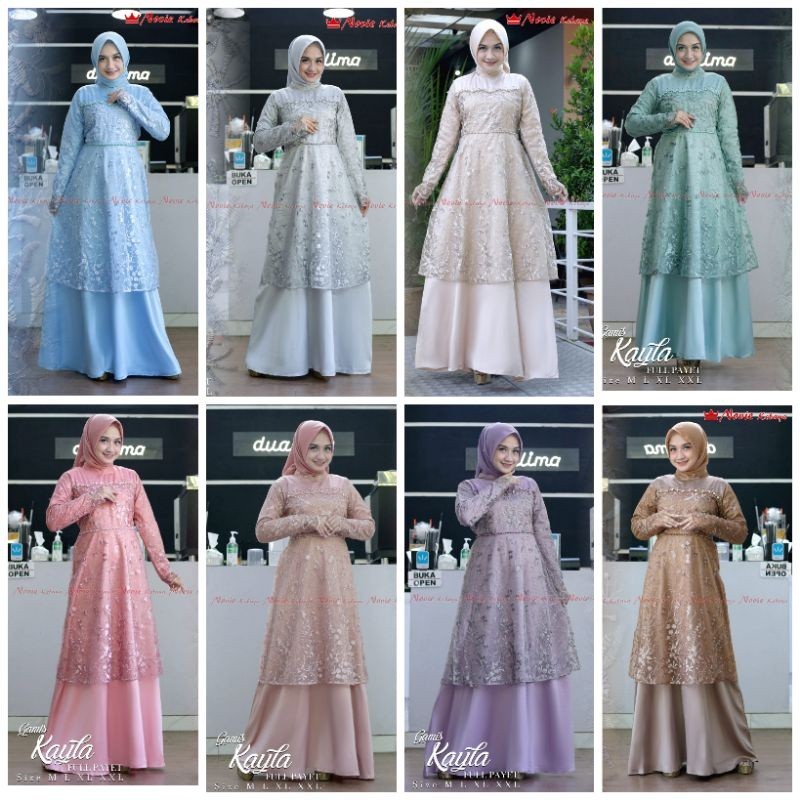 Jual Kebaya Gamis Brokat Tulle Almahyra/ Gamis Modern Kurung Ootd ...