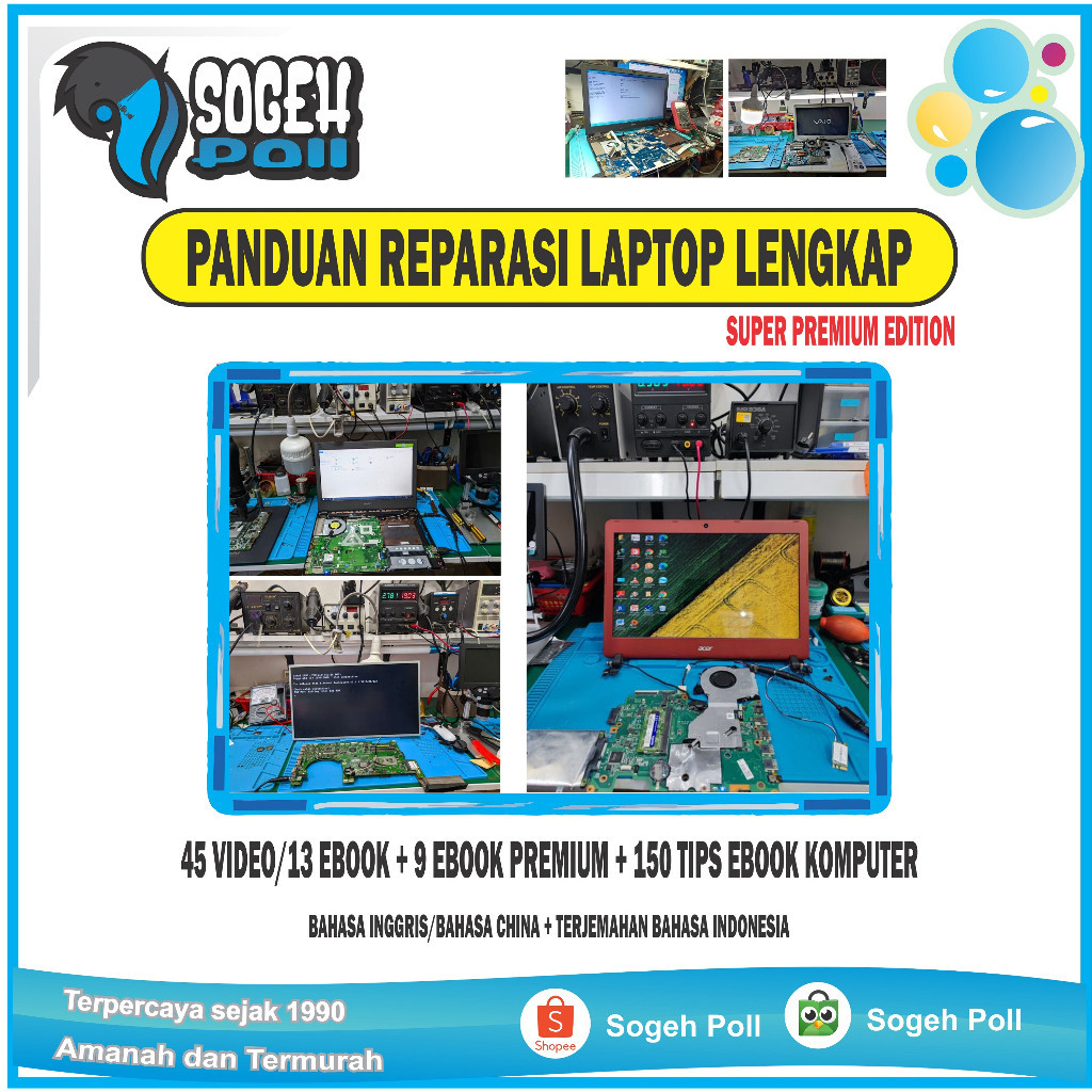 Jual SUPER PREMIUM EDITION MATERI SERVIS MOTHERBOARD LAPTOP UNTUK JADI TEKNISI PROFESIONAL ...