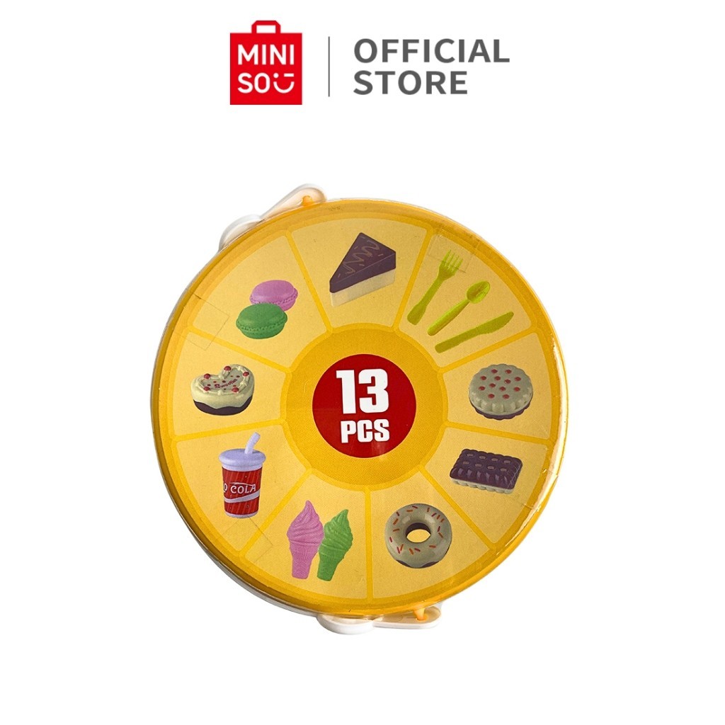 Jual Miniso Official 13pcs Family Set Dessert Mini Food Pretend Play ...