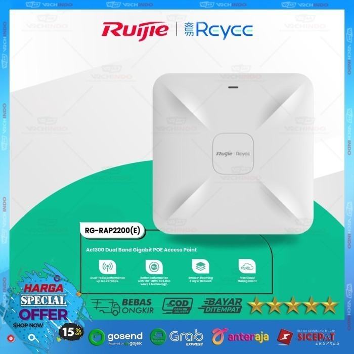 Jual Ruijie REYEE RG-RAP2200(E) AC1300 Dual-Band Gigabit Access Point ...