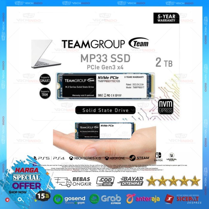 Jual SSD NVMe M.2 Team Group MP33 Variable | SSD Nvme M2 TeamGroup MP ...