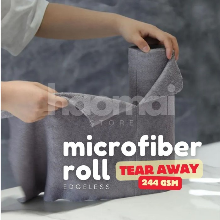 Jual Kain Lap Coating Microfiber Roll 244 GSM Edgeless Tear Away ...