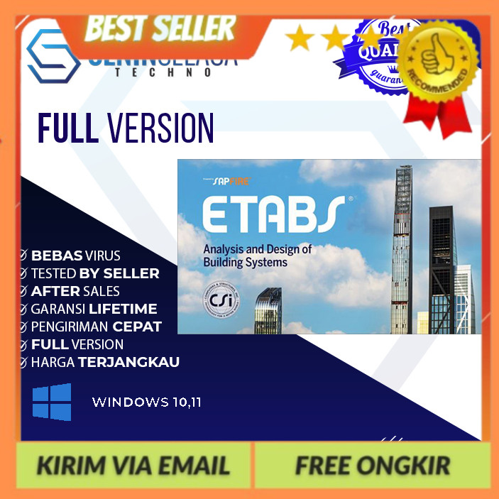 Jual Software Analisis Struktural: CSI ETABS Ultimate 22 [WIN] | Shopee ...