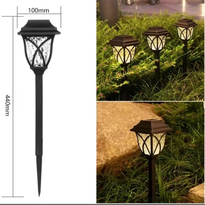 Jual Lampu Taman Cahaya Kuning LED Solar Panel Tenaga Surya Lampu Hias ...