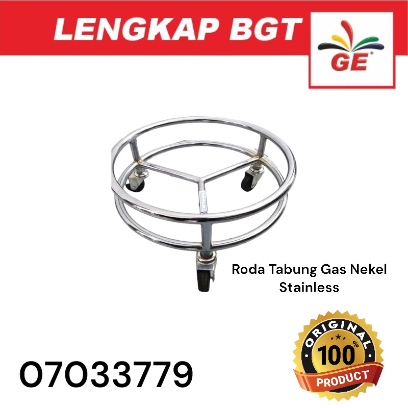 Jual RODA TABUNG GAS NEKEL STAINLESS / ALAS AIR GALON / TATAKAN POT ...