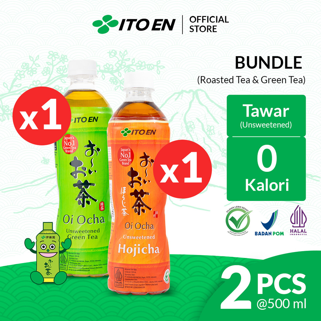 Jual ITO EN Paket Oi Ocha Tea 500ml 1 pcs & Hojicha Roasted Green Tea 1 pcs - Bundle Mix Teh ...
