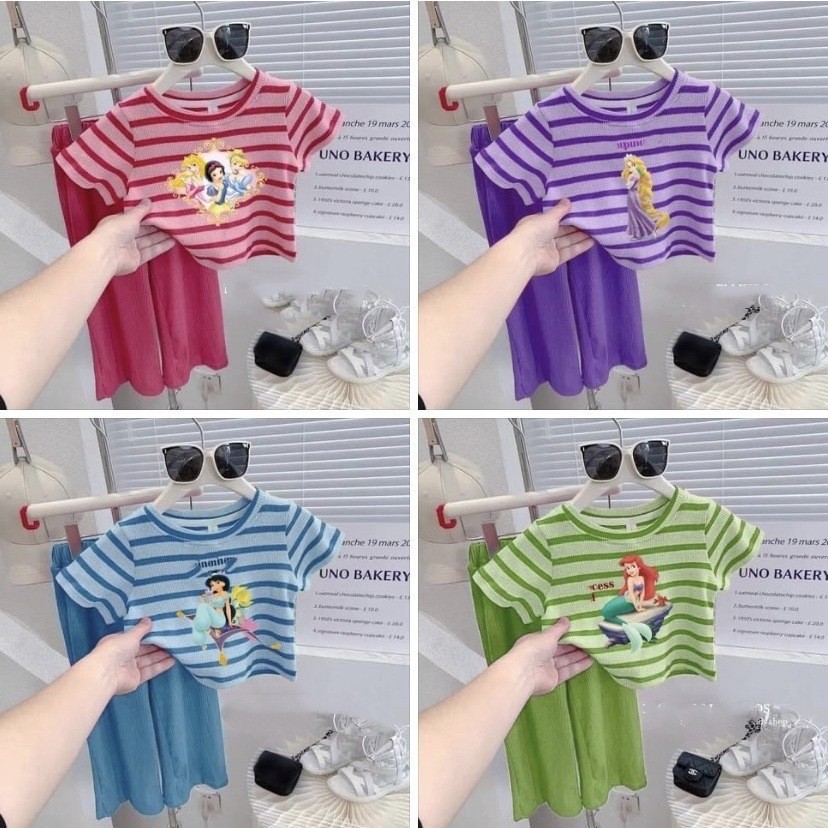 Jual BAJU ANAK CEWEK SETELAN ONE SET BAHAN ADEM DISNEY PRINCESS ...