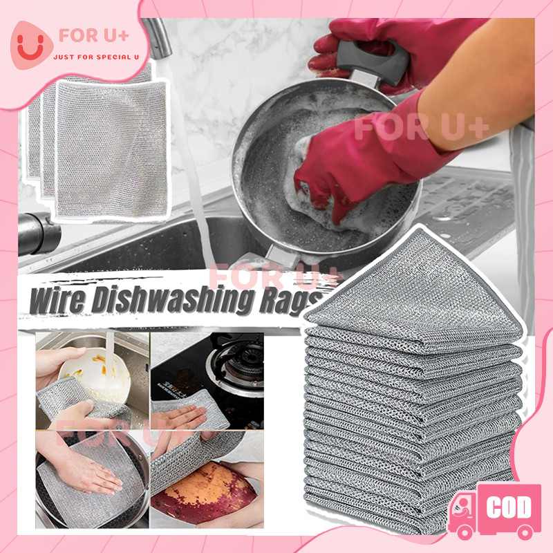 Jual Kain Lap Dapur Kawat Bentuk Petak Halus /Kain Cuci Piring Kawat ...