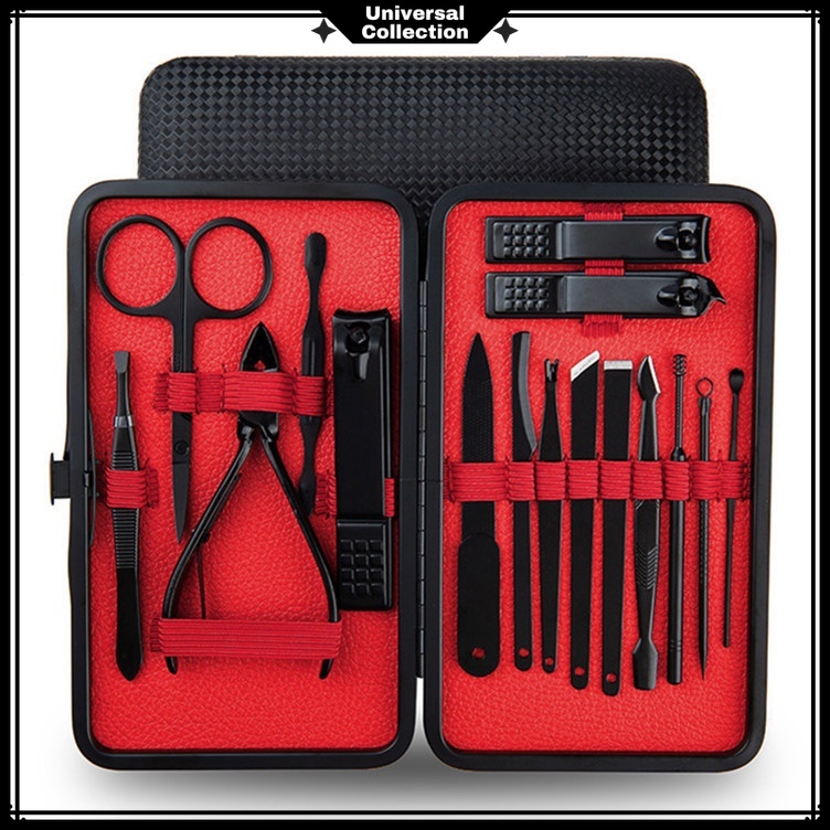Jual 18 IN 1 - ALAT PEDICURE MANICURE HITAM SET PREMIUM / GUNTING KUKU ...