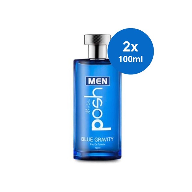 Jual Posh Men Eau de Toilette Blue Gravity Parfum Pria EDT 2 x 100 ml ...