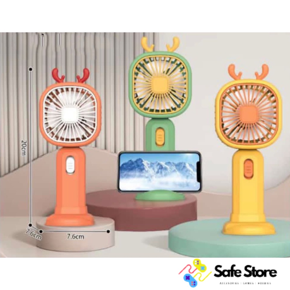 Jual SAFE Kipas Angin Mini Fan RUSA HK59-2C Genggam Tangan Portable USB ...
