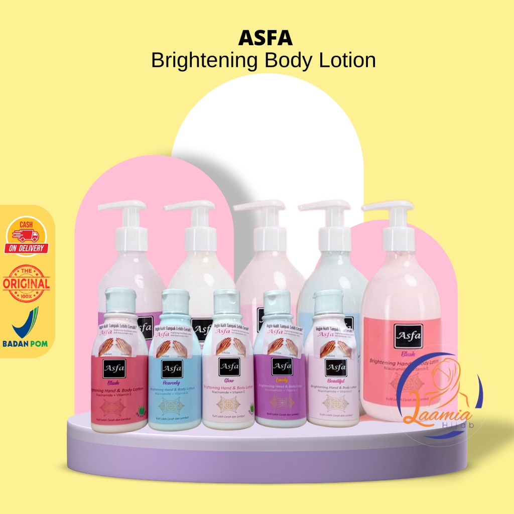 Jual Asfa Brightening Body Lotion With Niacinamide Dan Vitamin E Lovely ...