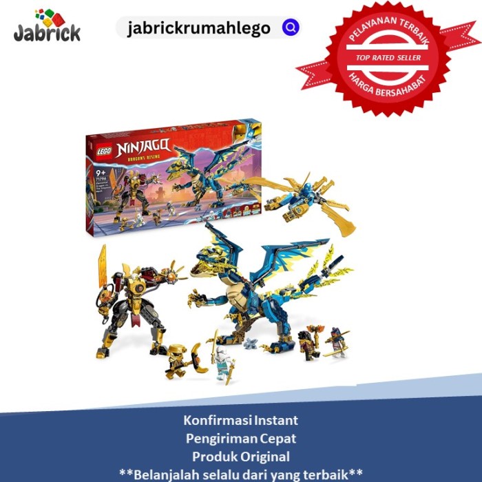 Jual LEGO 71796 NINJAGO Elemental Dragon vs. The Empress Mech | Shopee ...