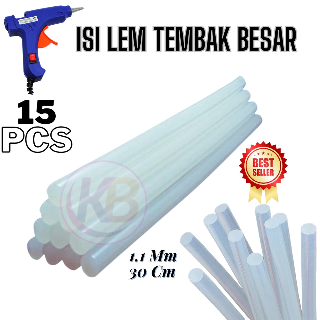 Jual 15 Pcs - Lem Lilin Bakar - Lem Tembak - Isi Lem Tembak Besar ...