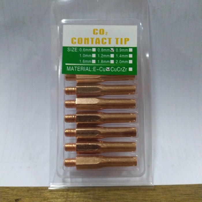 Jual Kontak Contact Tip M6x45 M6x40 x 0.8 / 0.9 / 1.0 / 1.2 / 1.4 / 1.6 ...