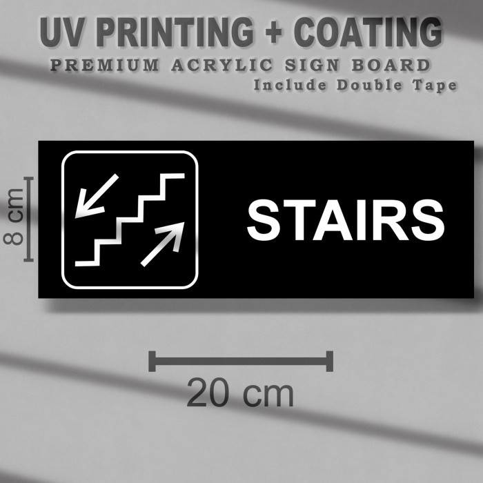 Jual Sign Board Stairs Acrylic - Tanda Label Akrilik Tangga UV Print ...