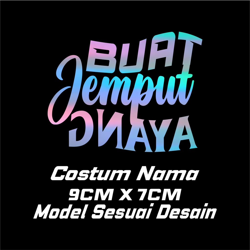 Jual STICKER Sticker Cutting Costum Nama Buat Jemput Ayang Stiker ...