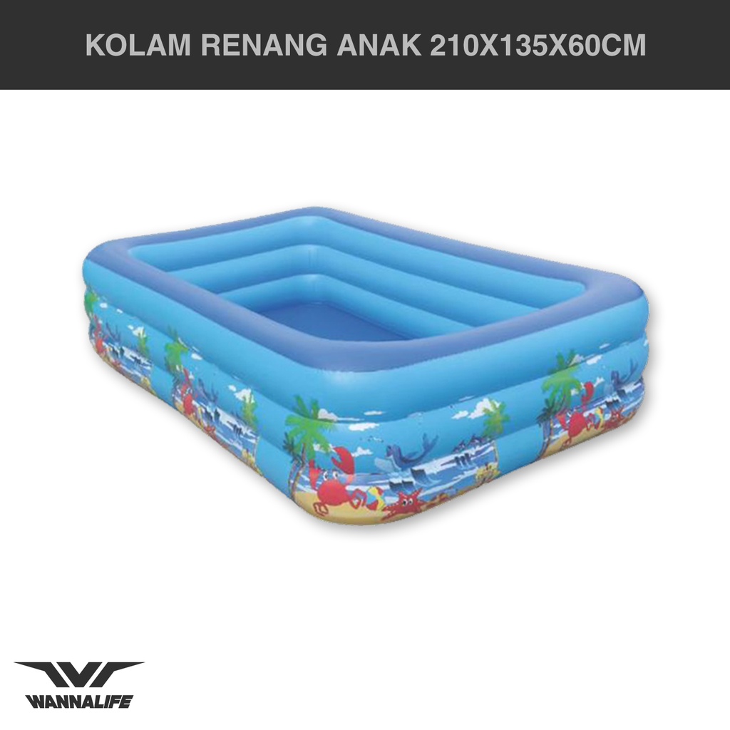 Jual Kolam Renang Anak Jumbo 3 Ring 210*135*60 cm Kolam Mandi Bola ...