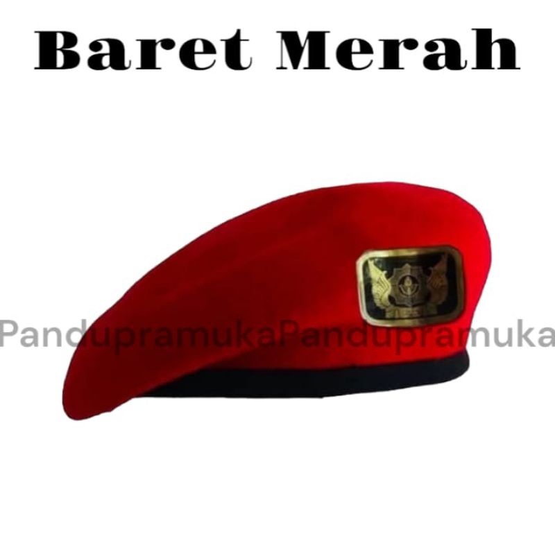 Jual Baret Merah Premium | Baret Kopasus |Baret pemuda Pancasila dll ...